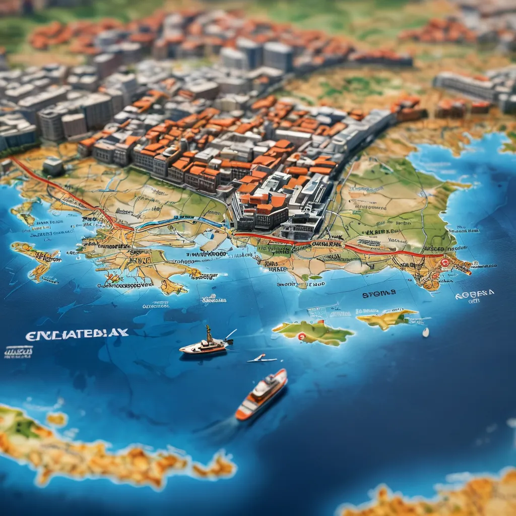 Explore Greece: Map with Cities in Russian